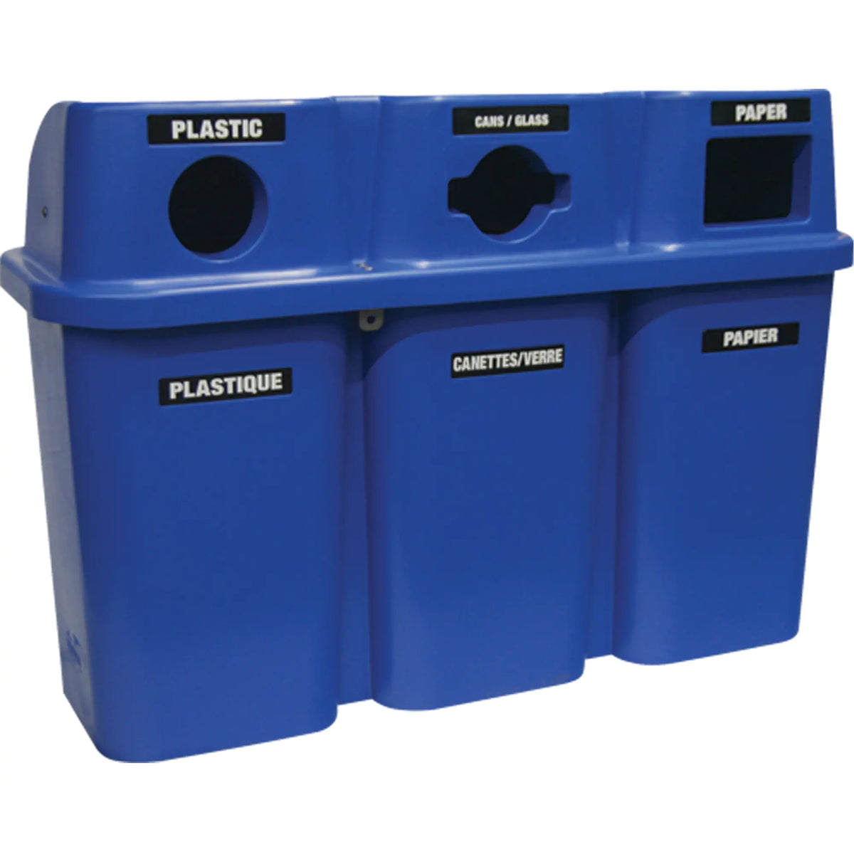 Recycling Containers Bullseye™, Curbside, Plastic, 3 x 114L/90 US Gal ...
