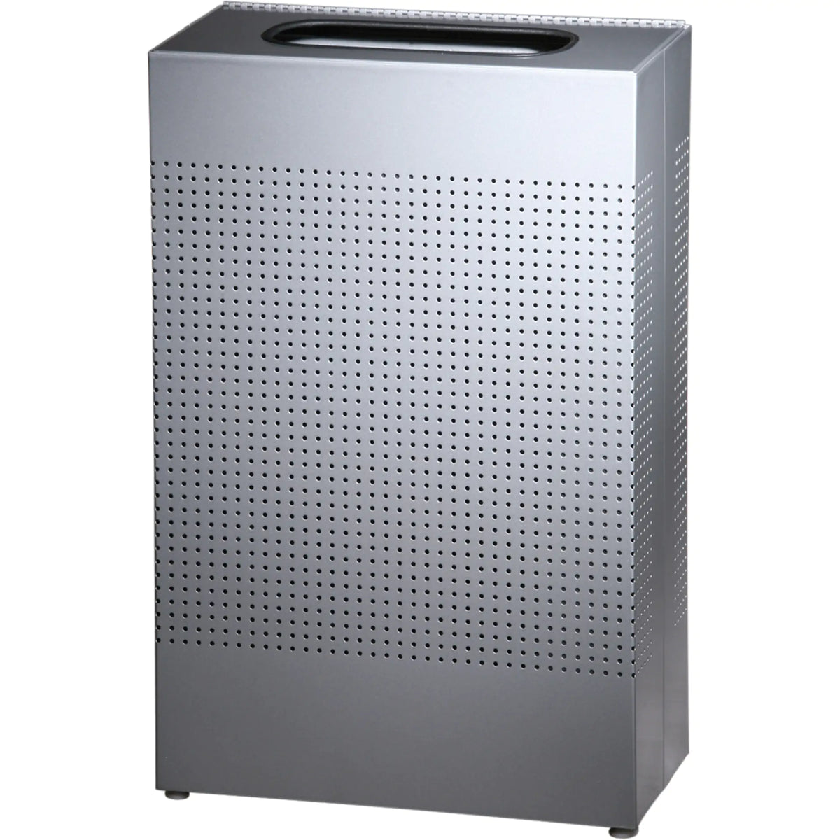 Silhouette Small Rectangular Waste Receptacle, Steel, 13 US gal. Each ...