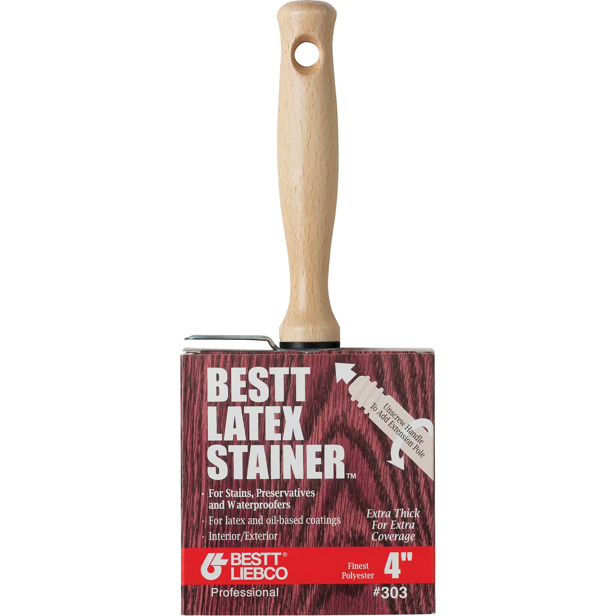 Master Latex Stainer Block Paint Brush, Polyester/White China, Wood Ha ...