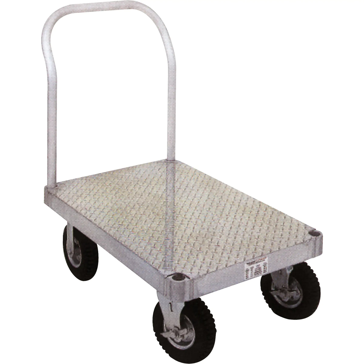 Aluminum Platform Truck, 24" W x 36" L, 2000 lbs. Cap., Rubber Wheels ...